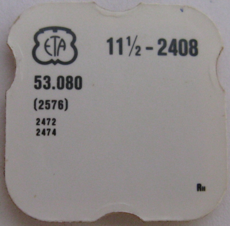 ETA 2472 2408 Hamilton 64 694 A automatic watch movement part 2576 date ...