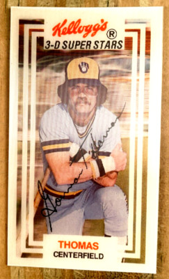1983 KELLOGG'S 3D GORMAN THOMAS SUPER STARS CARD#47 NMMT BREWER INDIANS ...