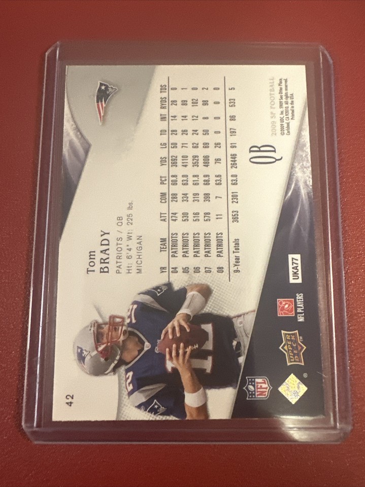 2009 Upper Deck SP Tom Brady #42 | eBay