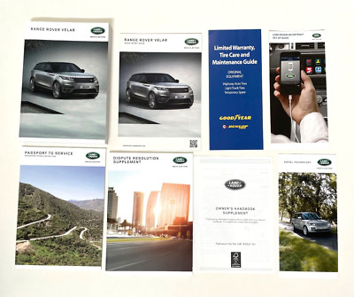 2018 RANGE ROVER VELAR OWNERS MANUAL SET OEM CASE | eBay
