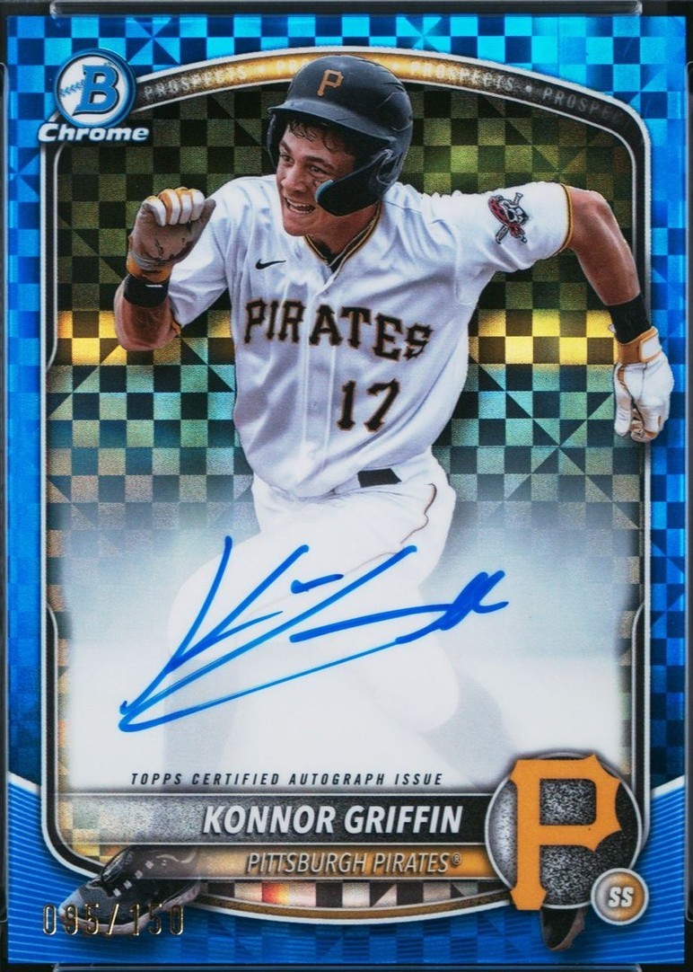 2025 Bowman - Chrome Prospect Autographs Konnor Griffin #CPA-KG Blue X ...