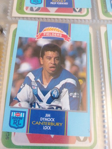 1995? FIELDERS NRL TRADING CARD - Jim Dymock Canterbury Bankstown ...