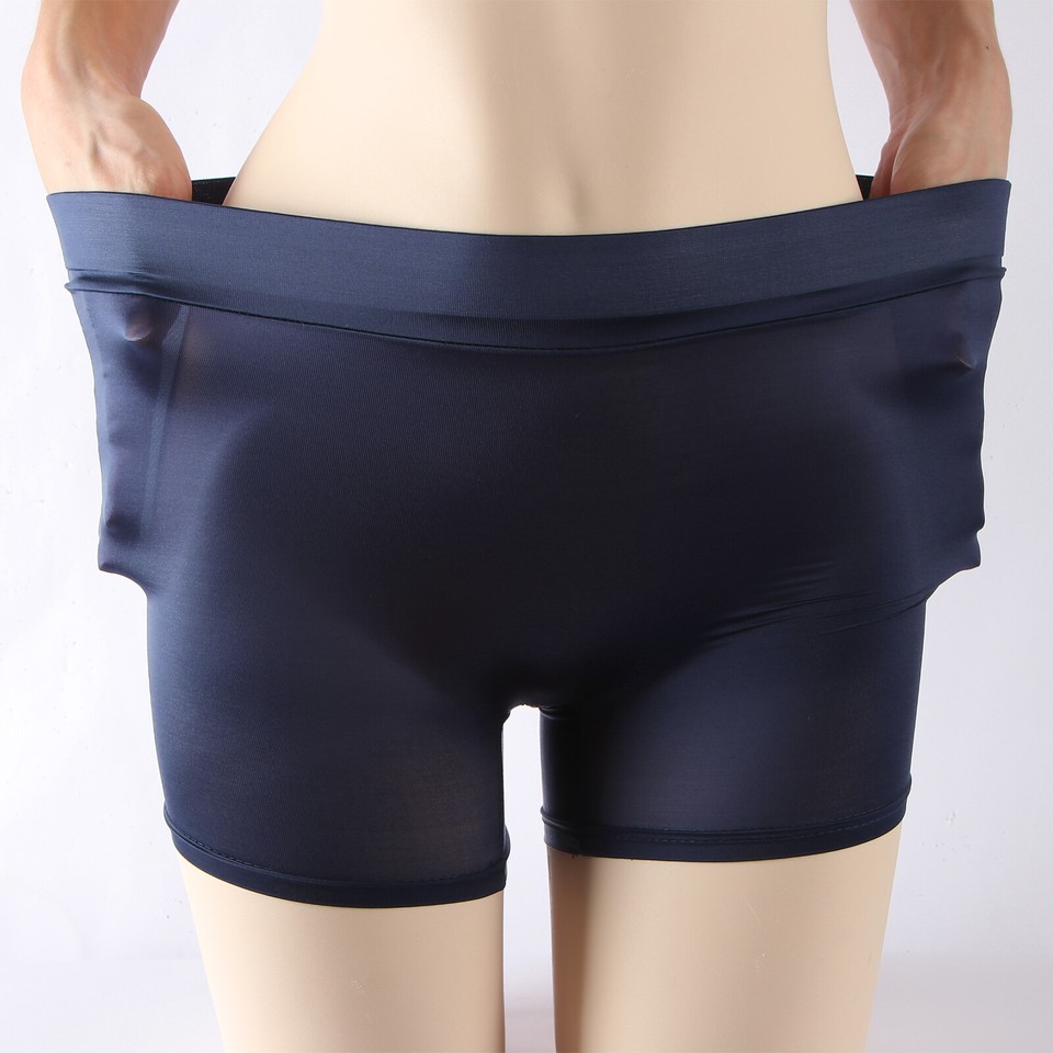 Women's See Through Shorts Hot Pants Ice Silk Transparent Boyshorts ...