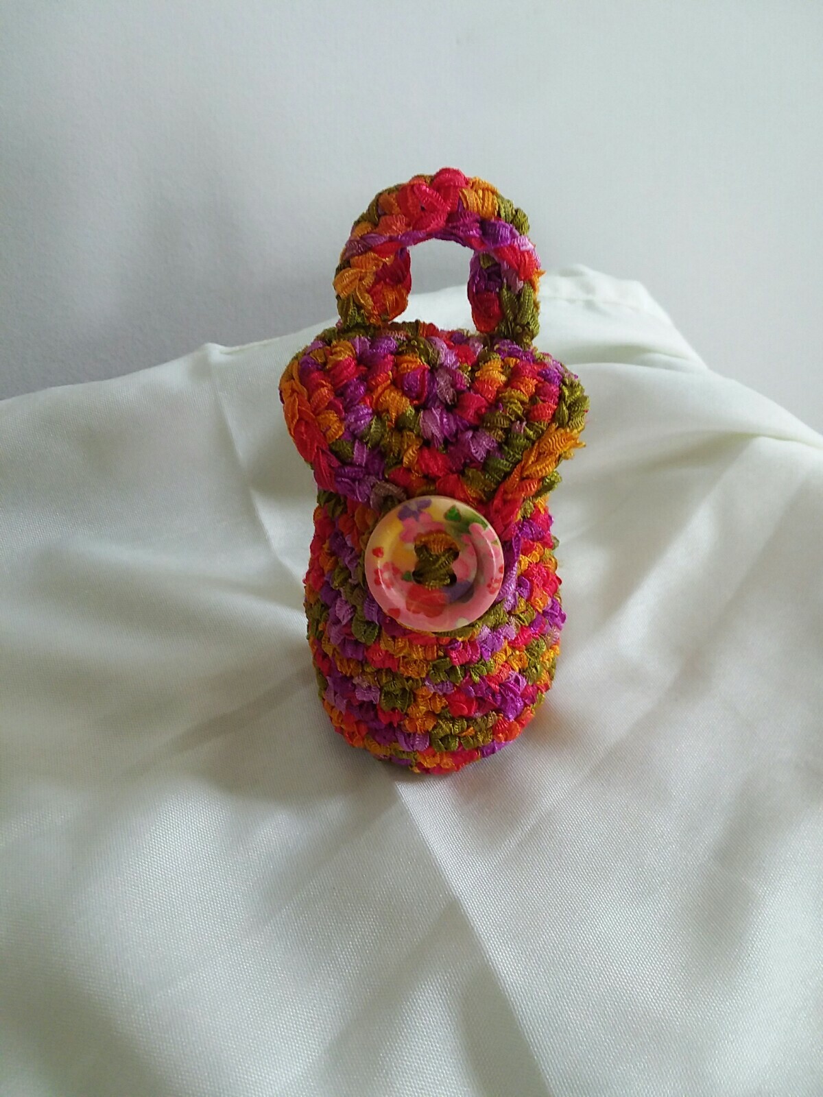 Set of 2 Handmade Crochet Mini Backpacks Key Chains/Key Rings/Bag,Purse ...