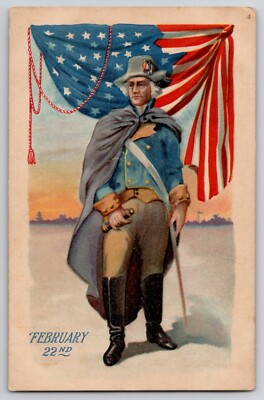 George Washington President's Day February 22nd Patriotic 2228 Postcard ...