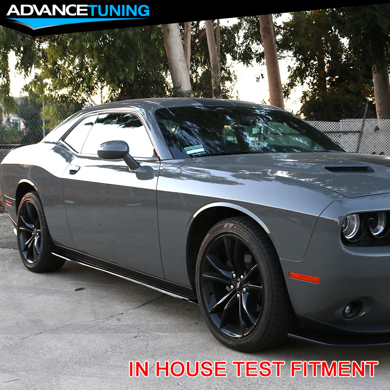 For 15-23 Dodge Challenger SXT Style Black Primer Side Skirts Rocker ...