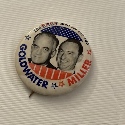 Vintage Goldwater Miller Political Button Pin Pinback PB8A | eBay