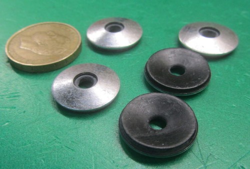 Galvanized Neoprene Bonded Washer, No. 12 Screw, .750" OD x .240" ID ...