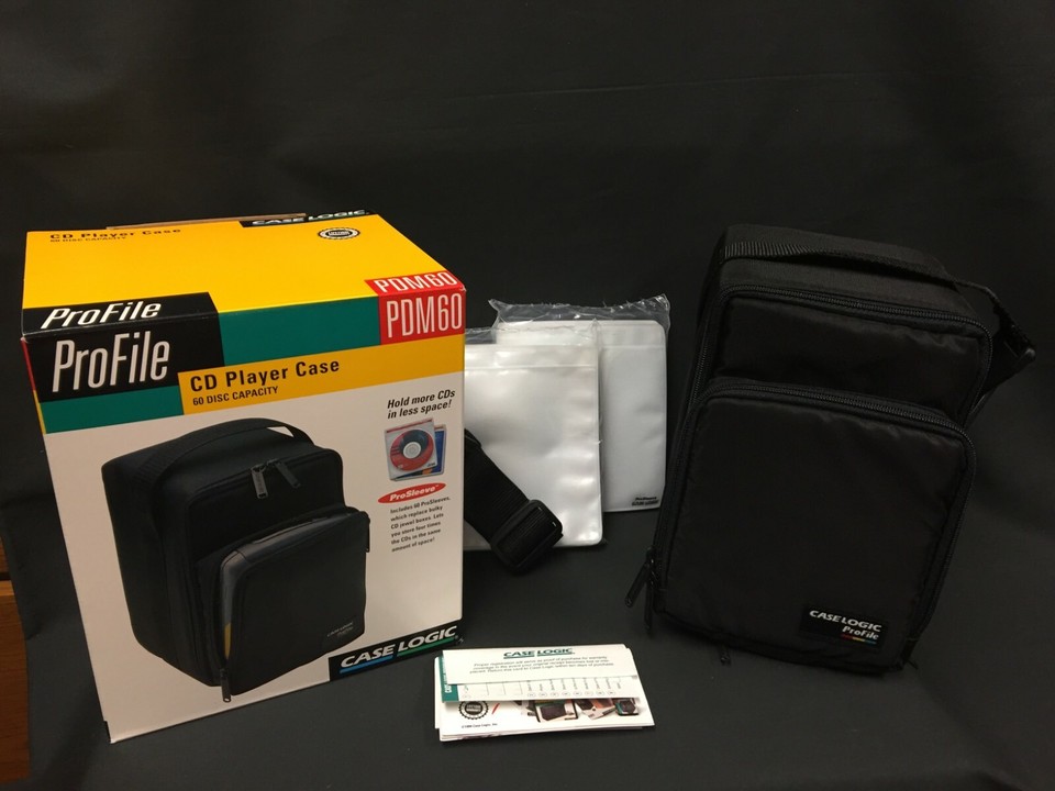 TWO Case Logic ProFile CD Player Cases 60 CD Capacity PDM60 NEW | eBay