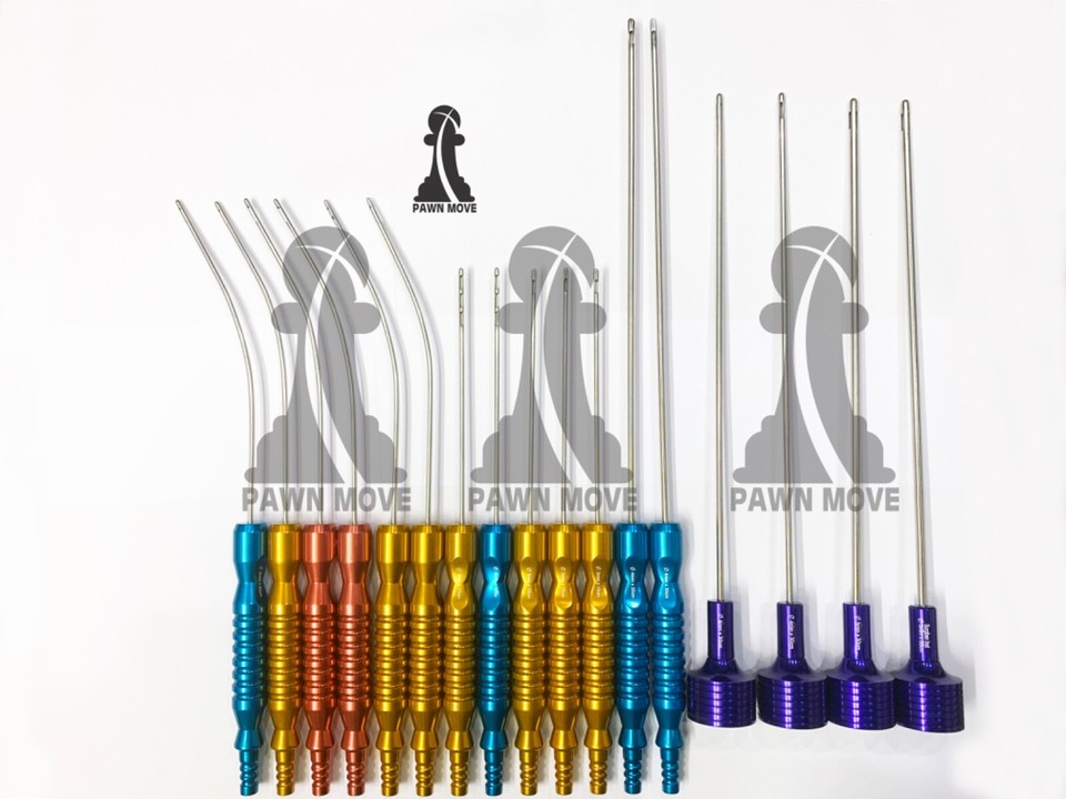 Liposuction Set of 4 Tommy Hub and 13 Fixed Handle Cannulas Surgical ...