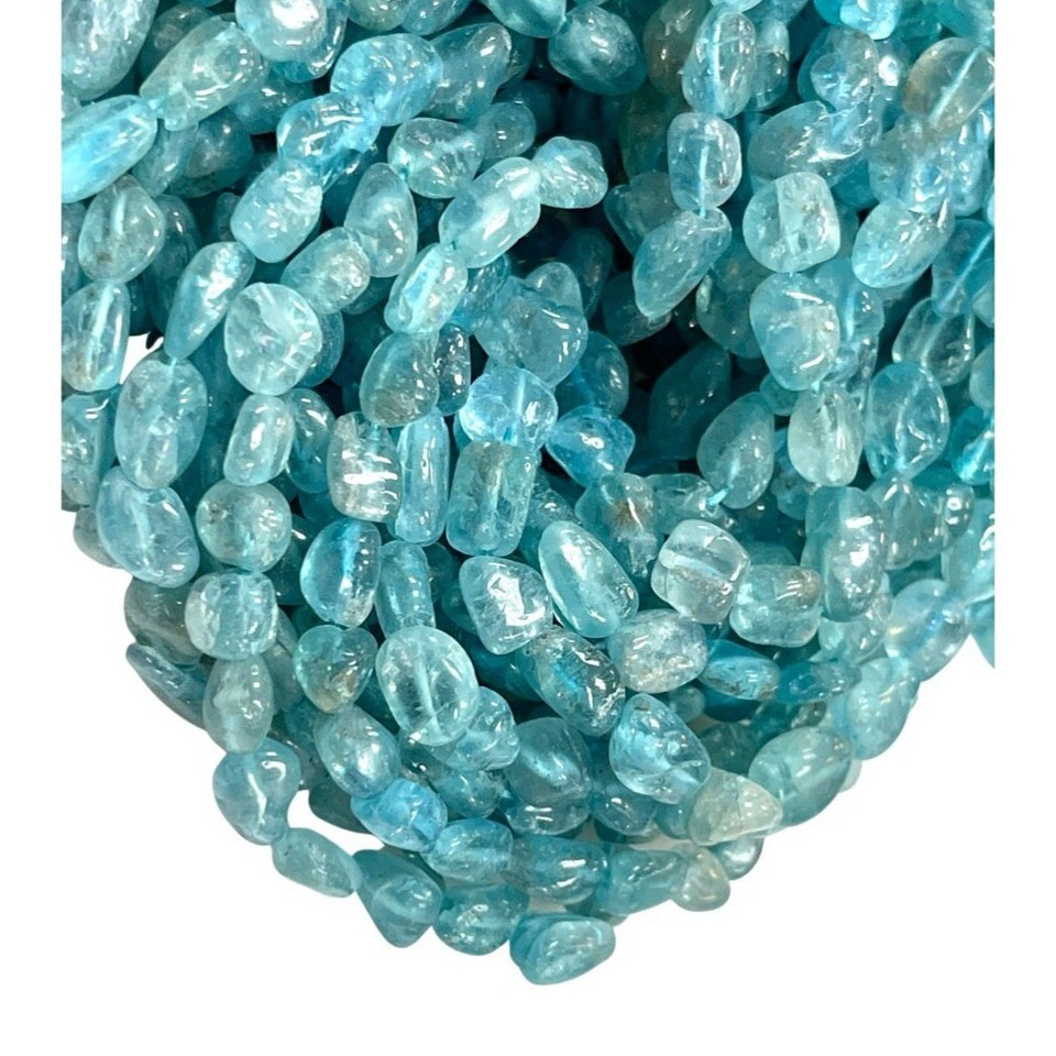 Natural Apatite Gemstone Irregular Shape Nuggets Shape Handmade Beads ...
