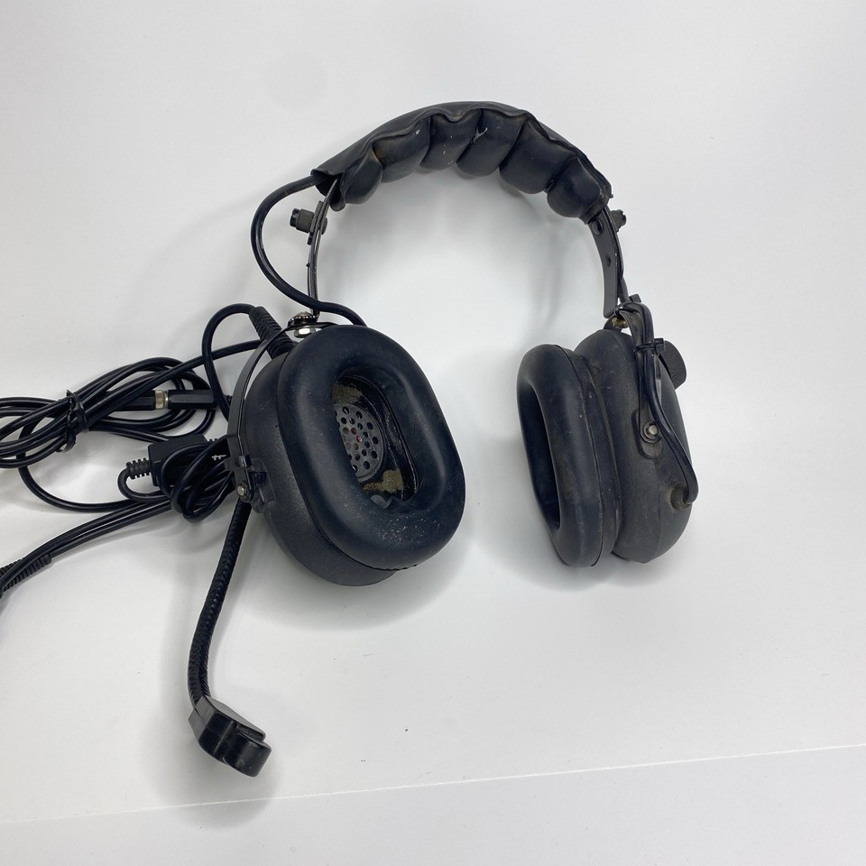 SoftComm Aviation Headset with Microphone Black - Tested and Working | eBay