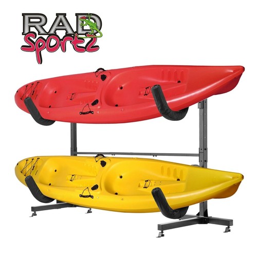 RAD Sportz Freestanding Heavy Duty Two Kayak Paddleboard Rack Storage ...