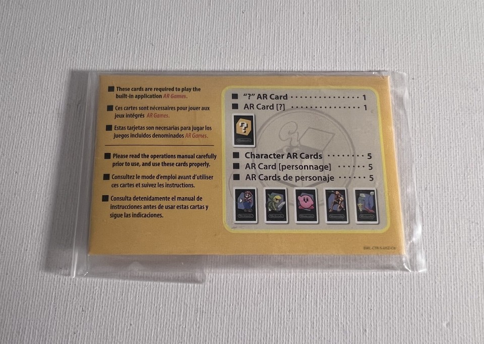 Nintendo 3DS AR Games Set of 6 AR Cards | eBay