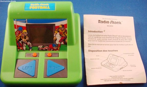 RADIO SHACK FOOTBALL ELECTRONIC HANDHELD TABLETOP GAME SPORTS KIDS ...