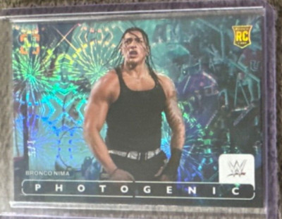 2024 WWE Photogenic BRONCO NIMA Fireworks #1/5 Wrestling Rookie Card ...