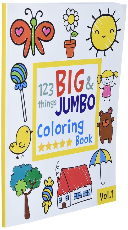 123 things BIG & JUMBO Coloring Book: 123 Coloring Pages!!, Easy, LARGE ...