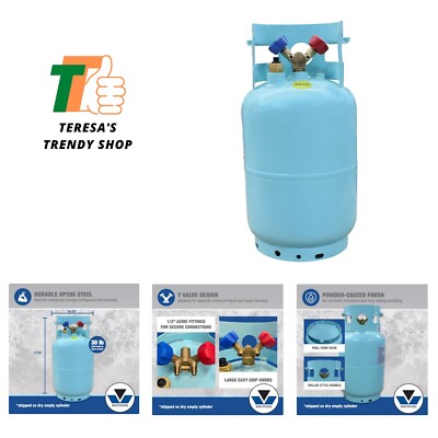 30 lb Refrigerant Recovery Cylinder with Float Switch, DOT-Approved, 1/ ...