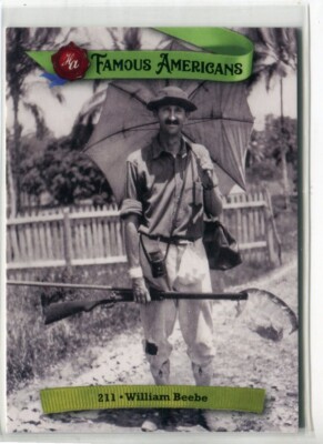 2021 HA Historic Autographs Famous Americans Green #211 William Beebe ...