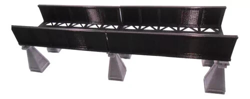Double girder bridge HO scale 1:87 + Base supports | eBay