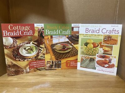 Lot of 3 BraidCraft Books, Cottage, Rustic Cabin + Bright Ideas In ...