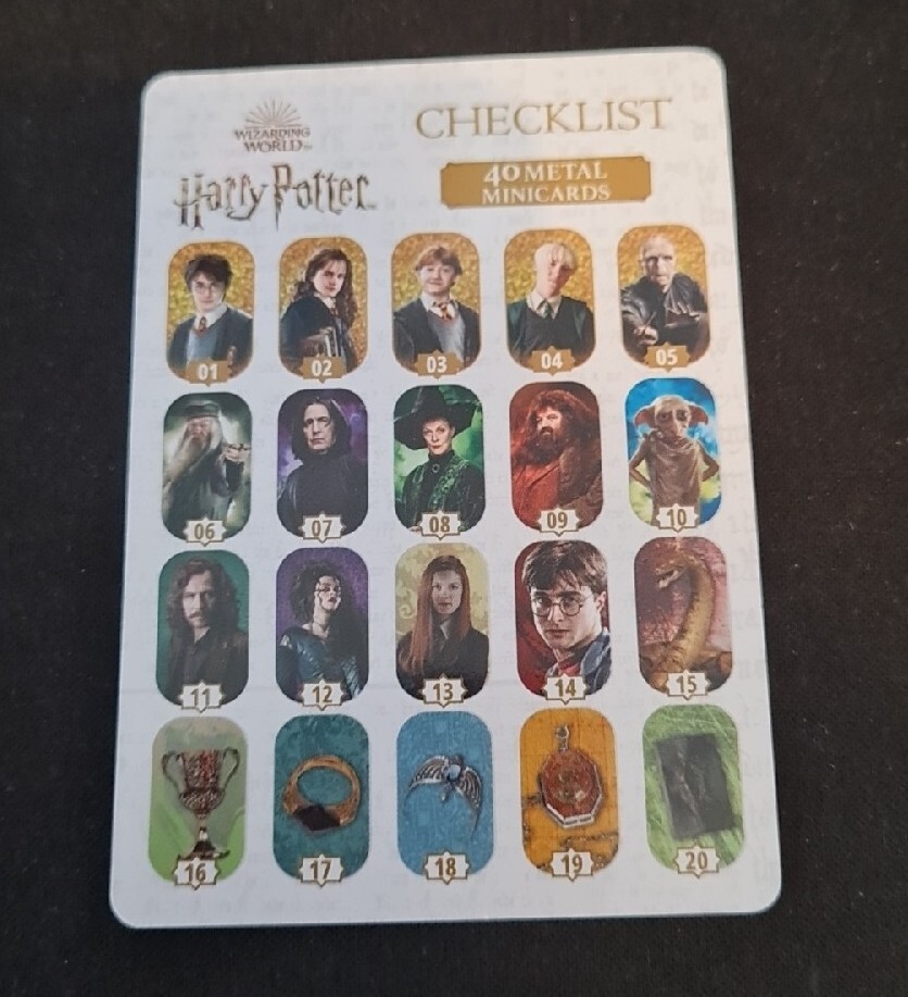 Wizarding World Harry Potter Metal Minicards Complete Set 1-40 (Panini ...