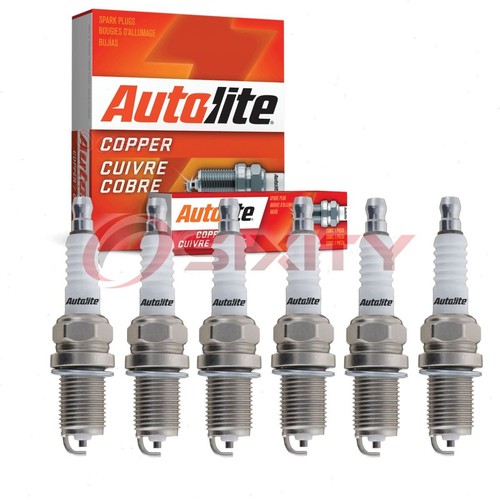 6 pc Autolite Copper Core Spark Plugs for 1995-1996 Dodge B2500 3.9L V6 ...