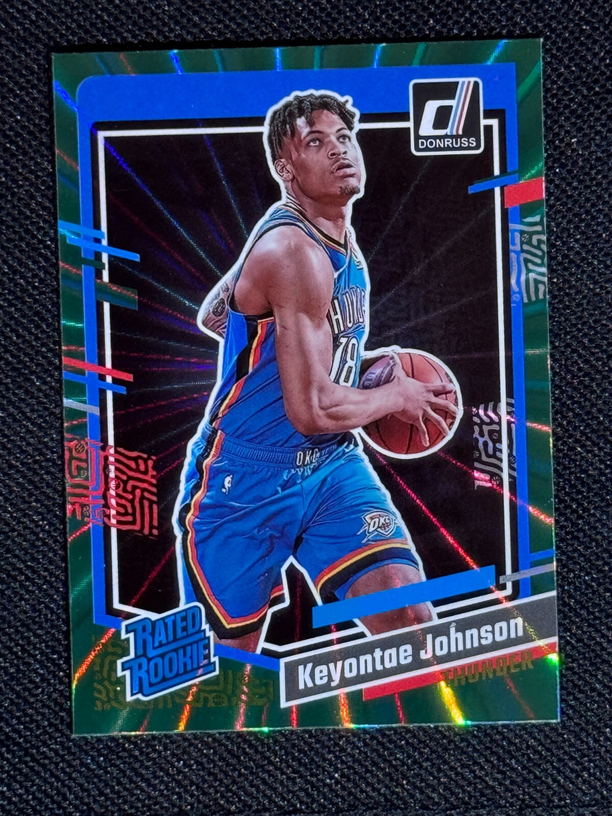 Keyontae Johnson GREEN LASER HOLO - 2023-24 Donruss Rated Rookie #227 ...