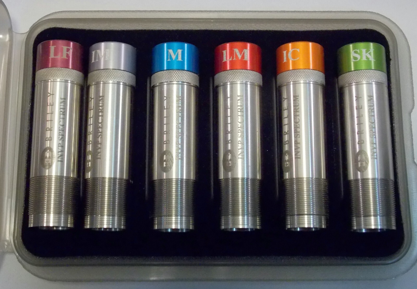 SET OF 6 BRILEY SPECTRUM BROWNING INVECTOR + PLUS CHOKE TUBES WITH CASE ...