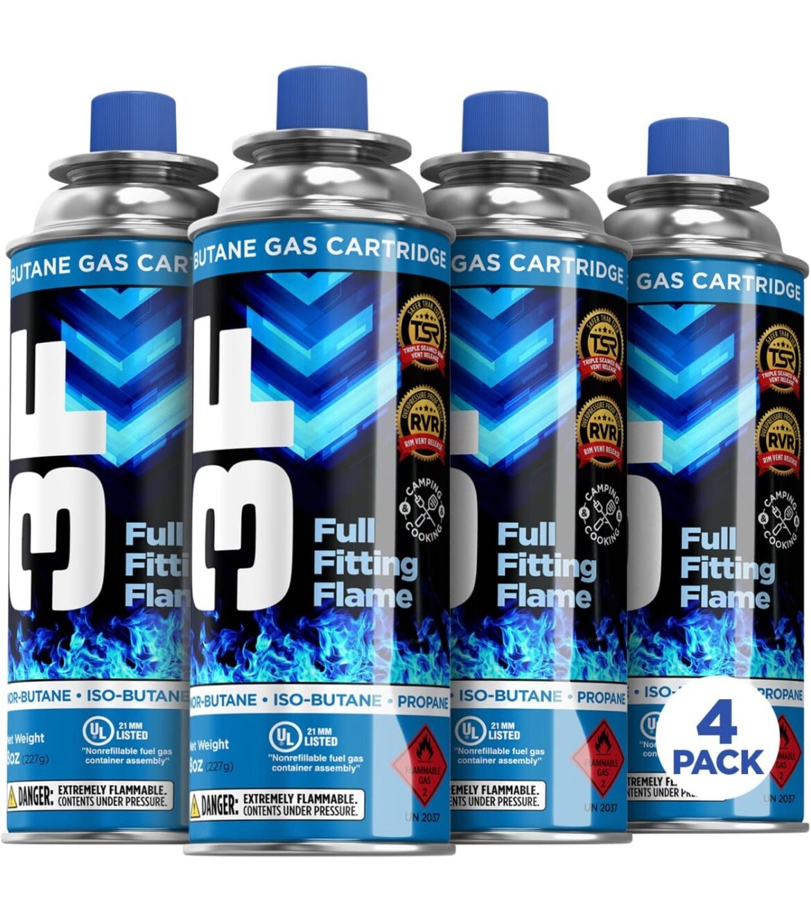 Butane Fuel, Pure-Refined, 8oz, For All Camping Stoves Compatible With ...