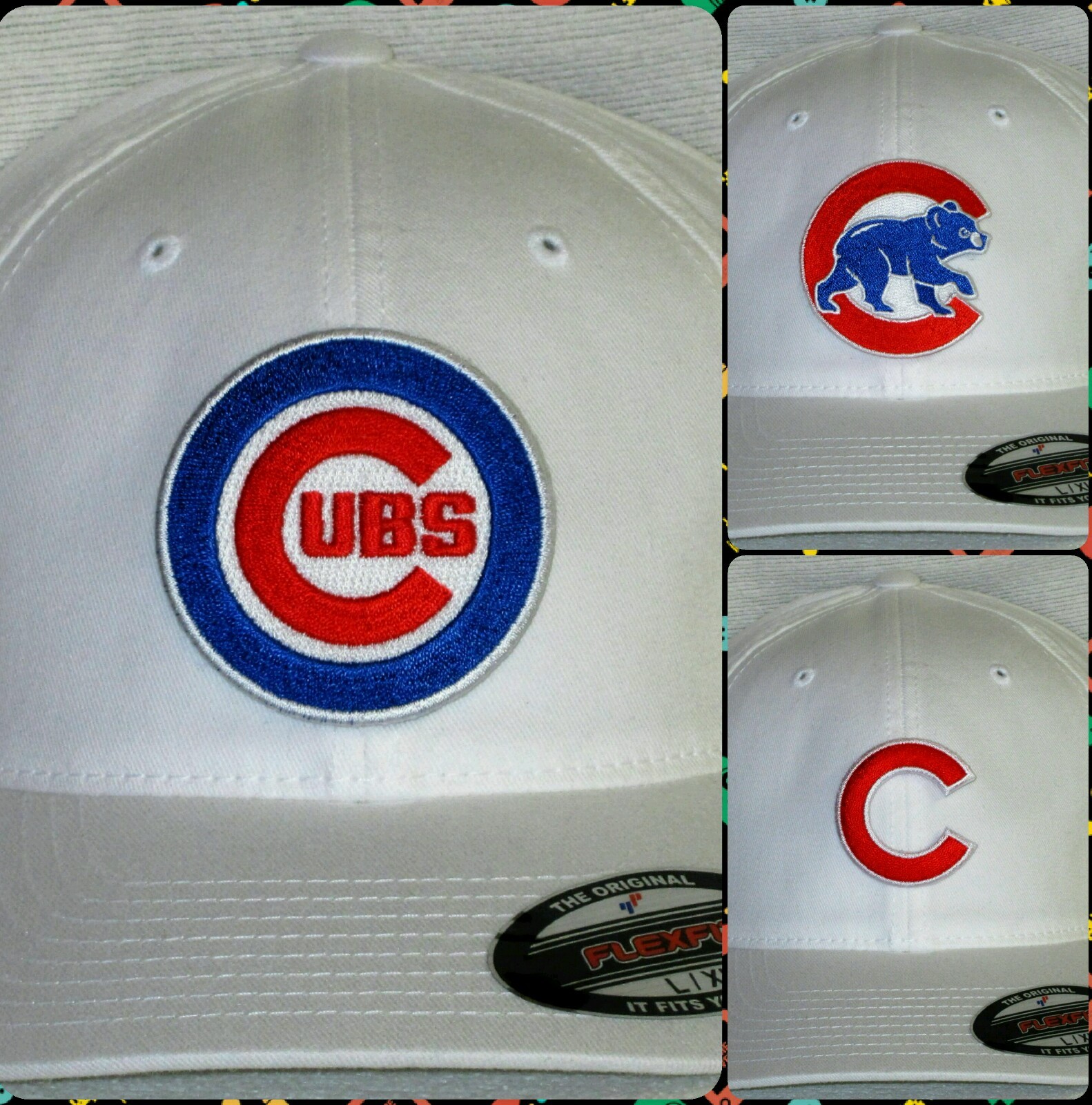 Chicago Cubs "FLEXFIT" CAP HAT CLASSIC MLB PATCH/LOGO 3 SIZES *3 STYLES ...