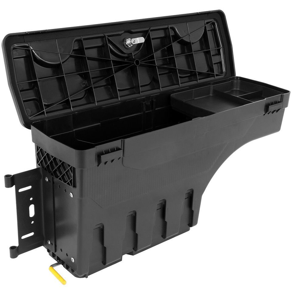For Ford F150 Truck Bed Wheel Well Pivot Lockable Tool Storage Box Kit ...