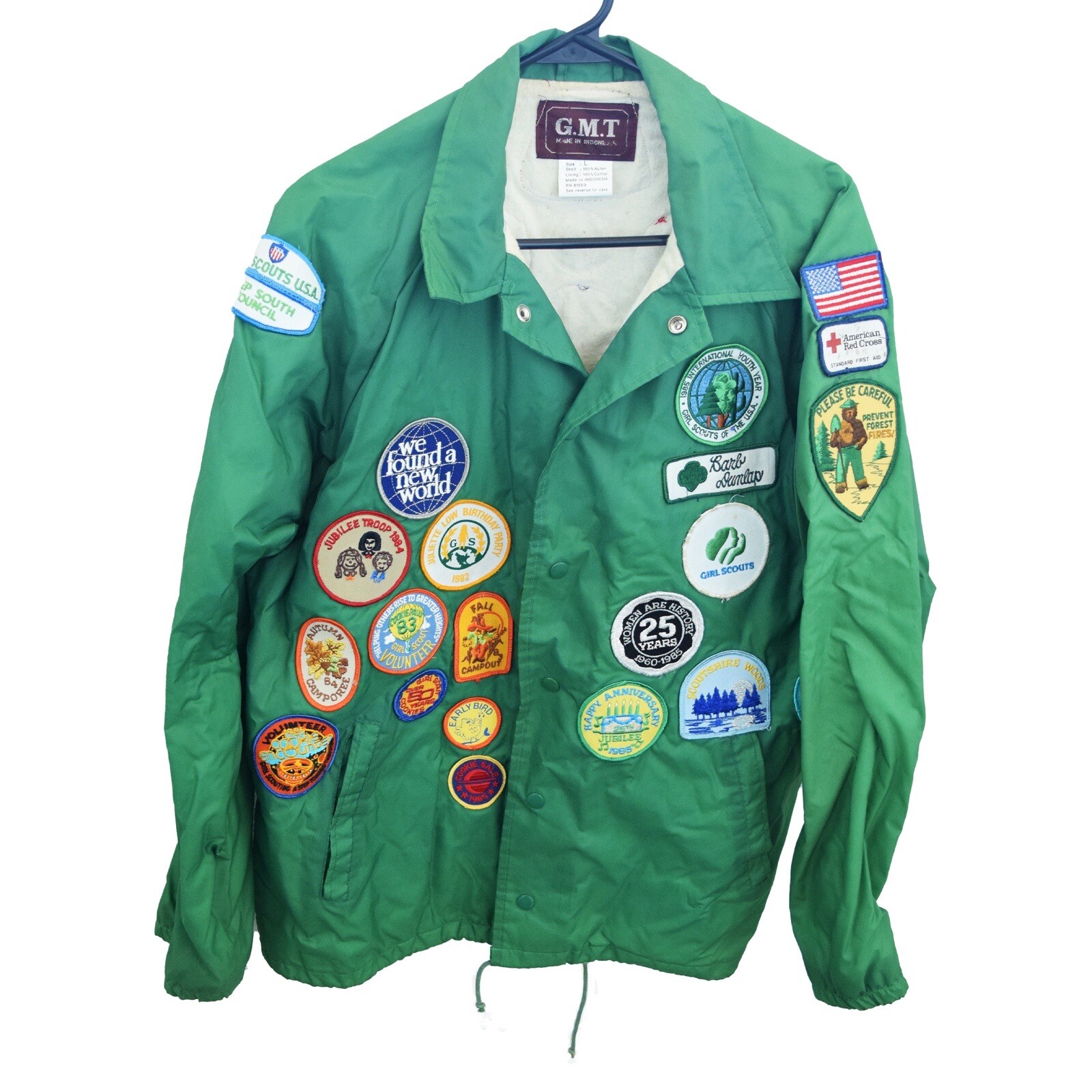 1970'S-80'S GIRL SCOUT JACKET WITH PATCHES WINDBREAKE… - Gem