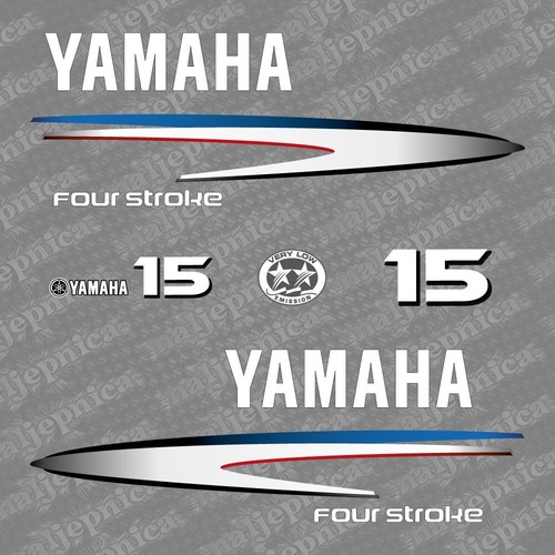 Yamaha 15 Four Stroke Outboard Decals 2002–2006 | Aftermarket Sticker ...