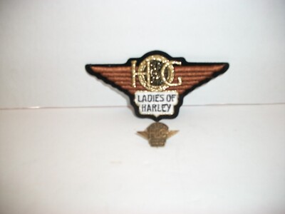 Vintage Harley Davidson Motorcycles HOG Ladies Embroidered Patch and ...