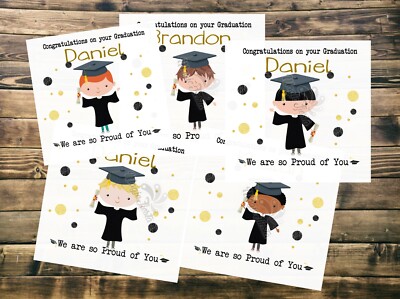 Personalised Handmade Graduation Card Male Boys Congratulation | eBay UK