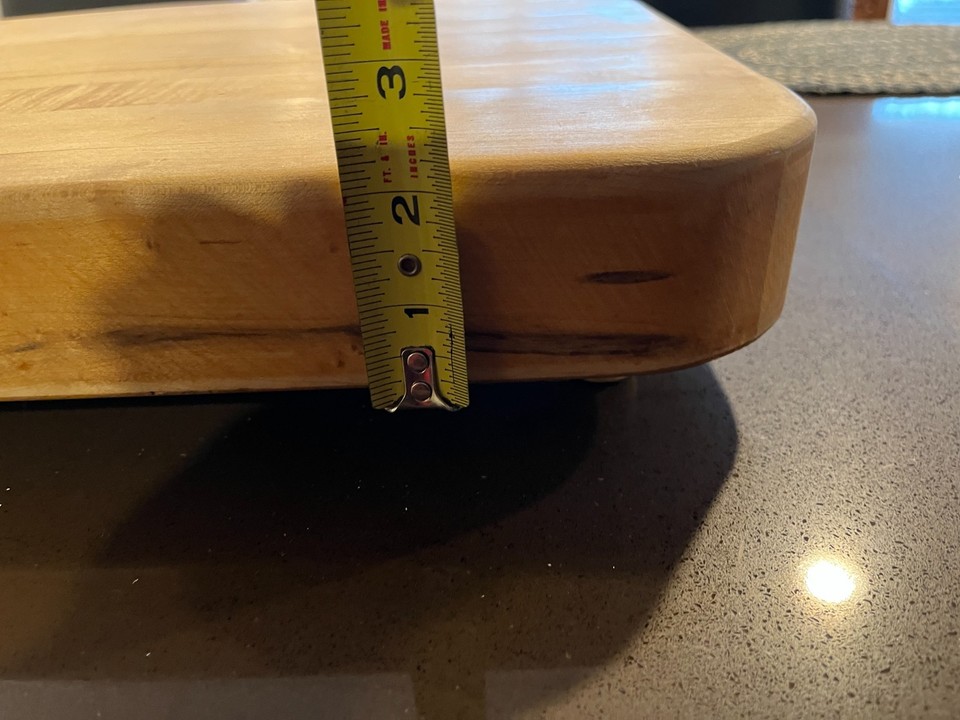 ANTIQUE MASSIVE BUTCHER BLOCK 2" THICK! | eBay