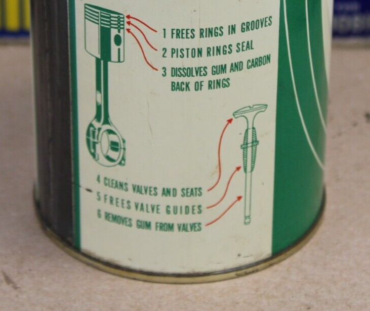 GRAPHIC * NEAR MINT * 1960s era SINCLAIR POWER LUBE Old large 1 pt ...