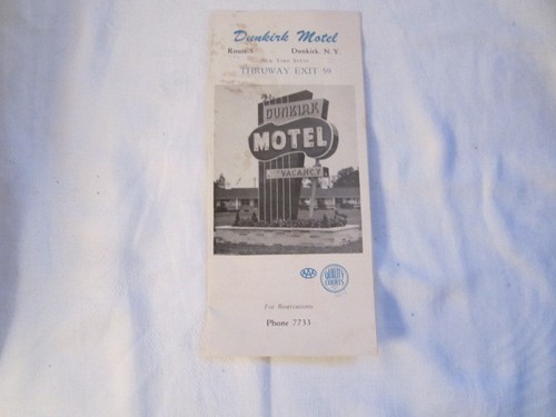 Vintage Brochure for the Dunkirk Motel, Route 5, Dunkirk, N.Y. New York ...