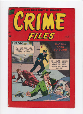 CRIME FILES #6 [1952 GD+] BANK ROBBERY COVER! STANDARD COMICS | eBay