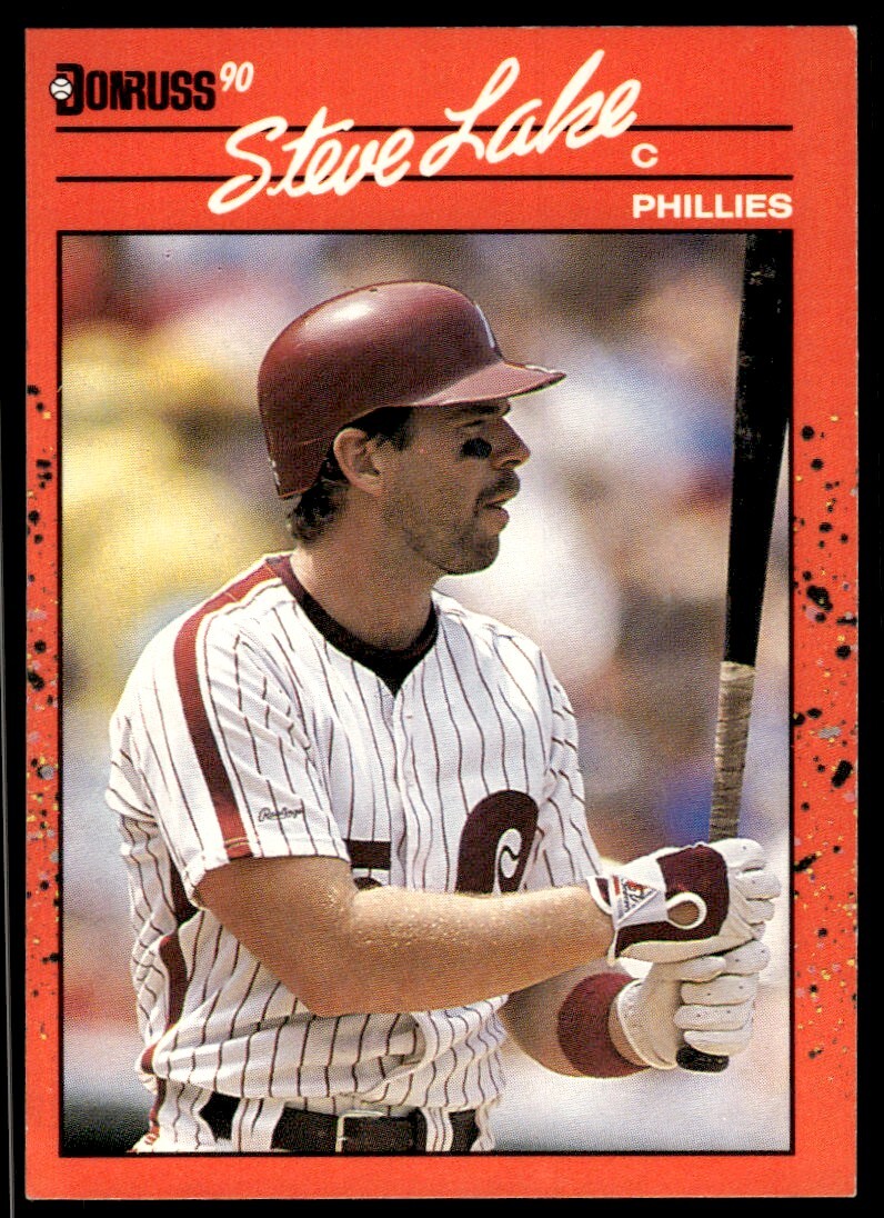 1990 Donruss Baseball Card Steve Lake Philadelphia Phillies #431 | eBay