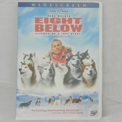 EIGHT BELOW Walt Disney's w Paul Walker DVD Disc, White Plastic Case ...