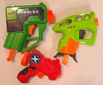 3 Small Nerf Guns Green Red Roblox Micro Mini | eBay