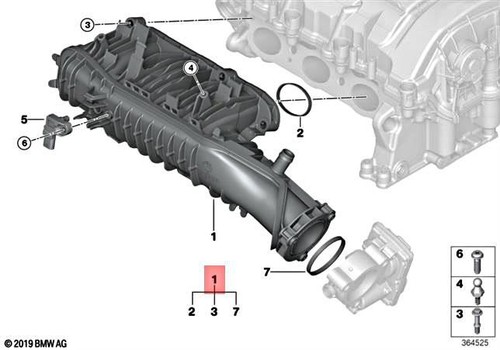 Genuine MINI BMW Cooper One X1 F54 F55 F56 INTAKE MANIFOLD SYSTEM ...