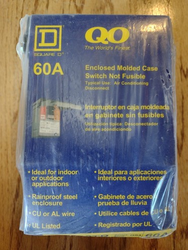 Enclosed Molded Case Switch Not Fusible 60A Square D QO200TR series G03 ...
