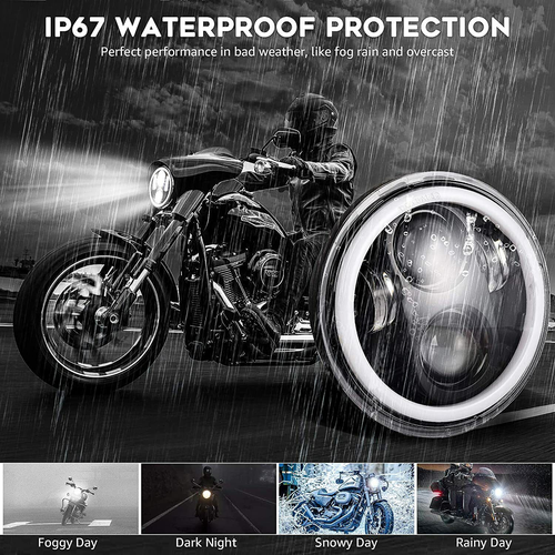 5.75" LED Headlight w/Bracket For Honda Shadow VT 600 700 750 1100 VTX ...