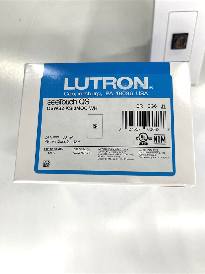 Lutron QSWS2-KSI3MOC-WH See Touch QS Keyswitch 24V 30mA - NEW | eBay