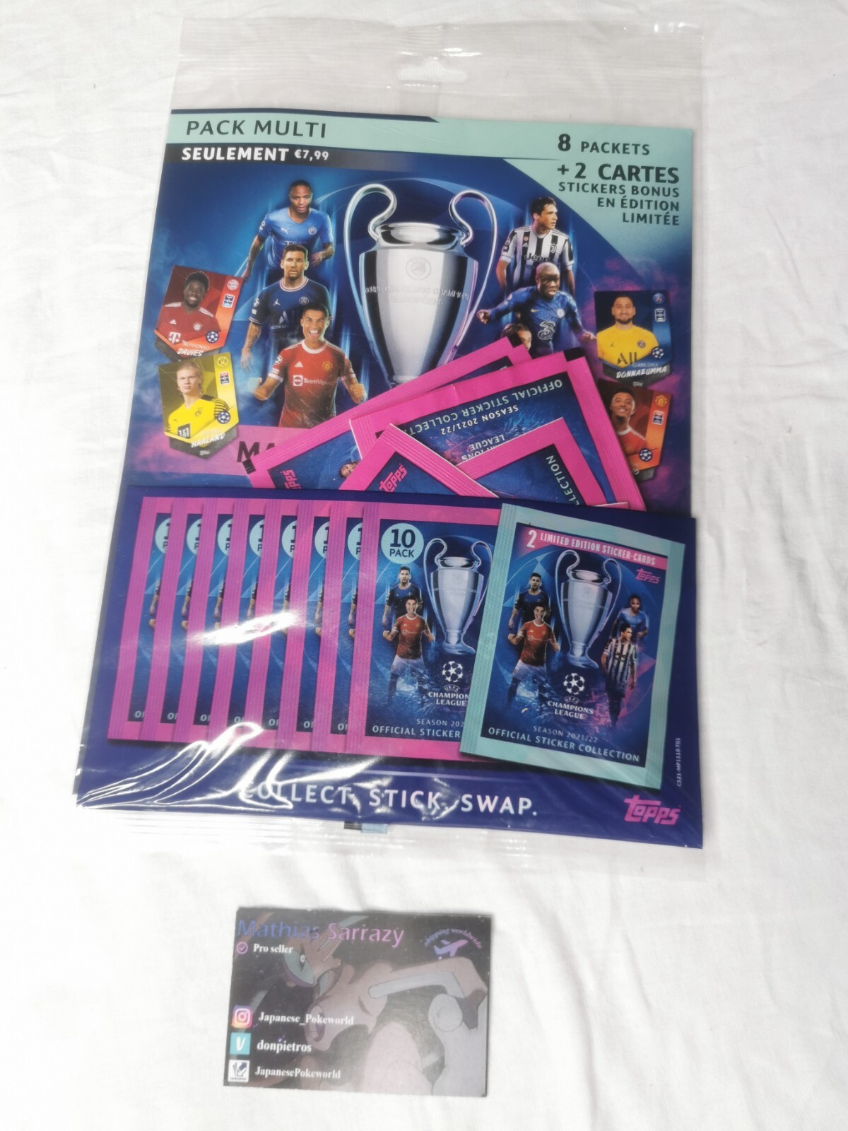 multiPack Kit UEFA champions league sticker 2021/22 Topps starter pack ...