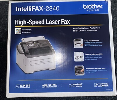 Brother IntelliFAX-2840 High-Speed Laser Fax Machine NEW | eBay