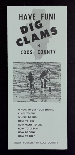1970s Coos County Oregon Clam Digging VTG Travel Tourist Brochure Dig ...